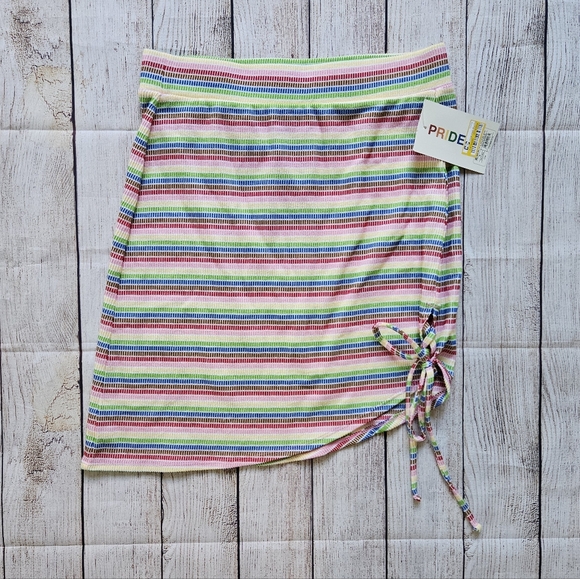 Target | Skirts | Pride Colorful Striped Skirt With Side Tie | Poshmark